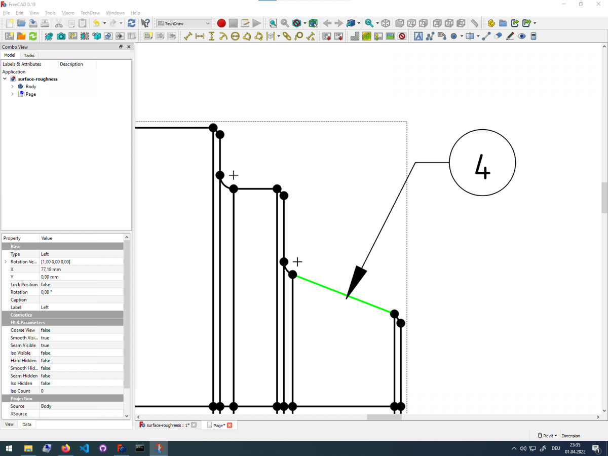 Creating Surface Roughness Annotation in FreeCAD TechDraw – Aleksander Sadowski