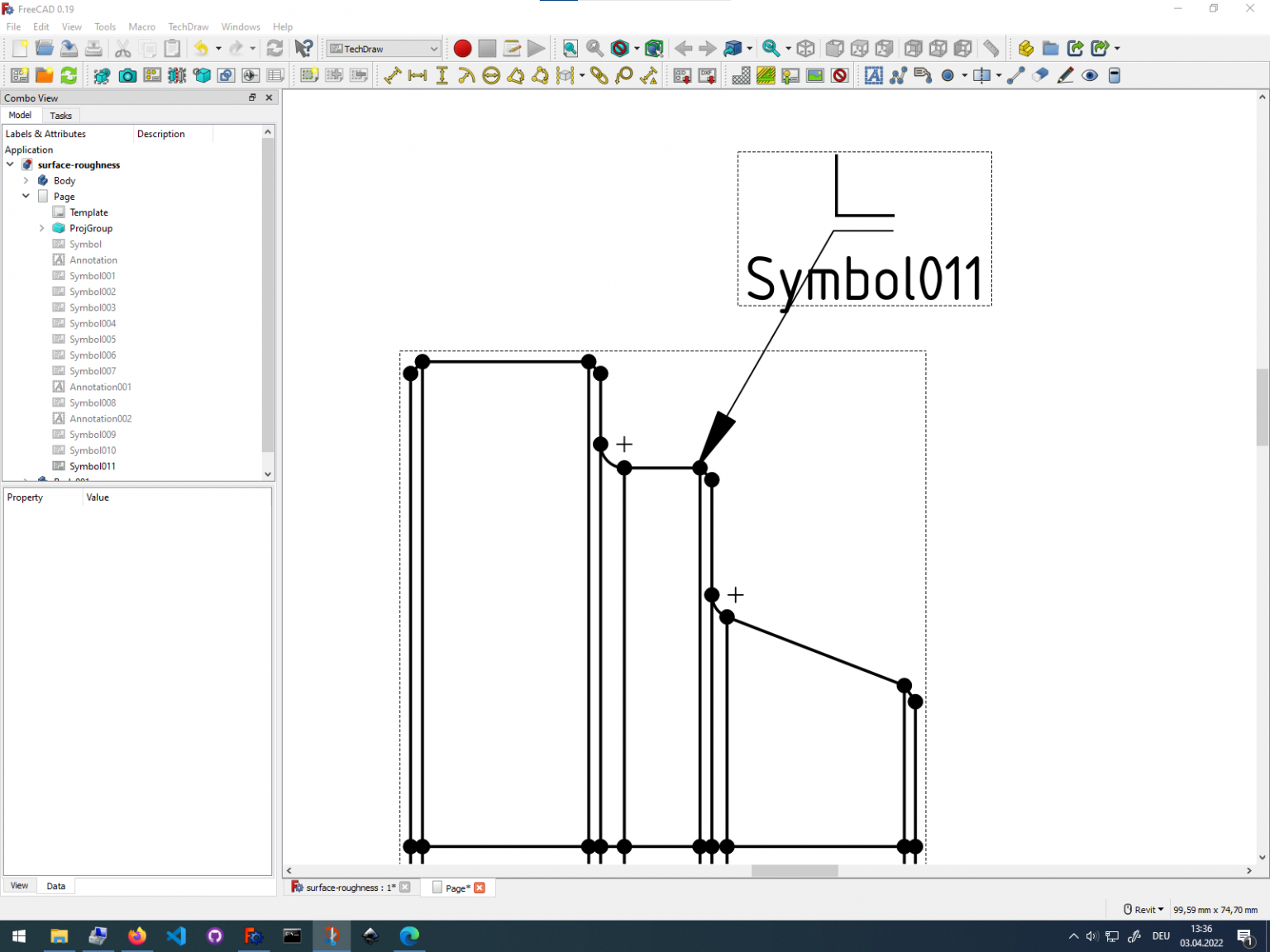 Adding edge annotation symbols in FreeCAD TechDraw – Aleksander Sadowski
