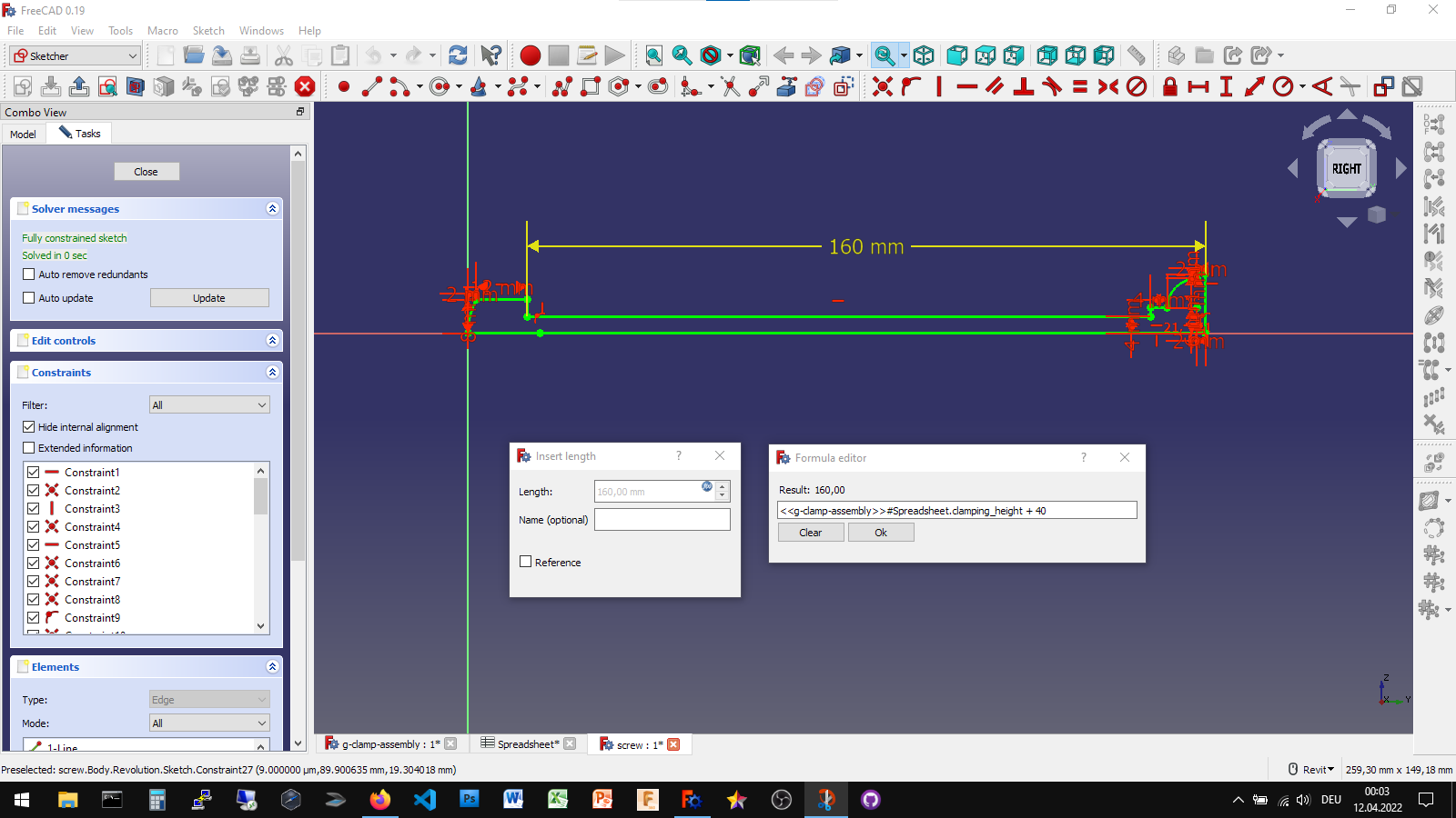 Controlling an entire A2Plus assembly through one Spreadsheet in FreeCAD – Aleksander Sadowski
