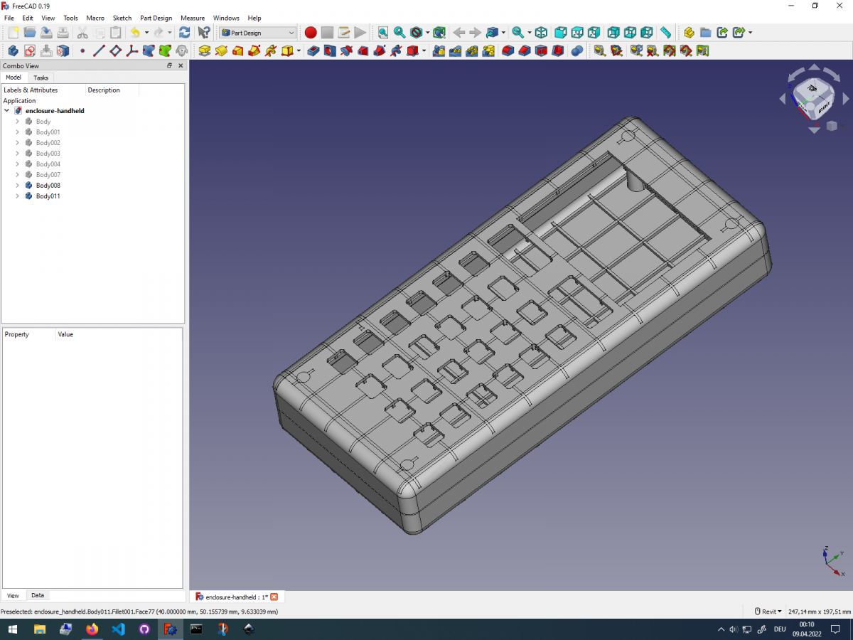 Designing simple plastic electronics enclosure using a repeatable workflow in FreeCAD ...