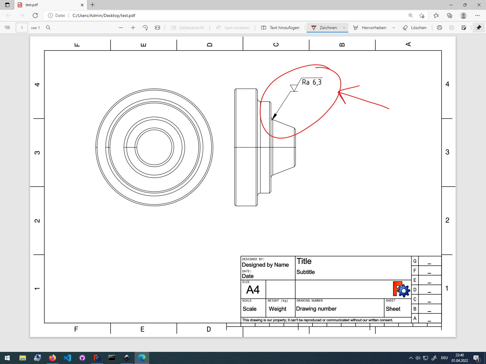 Creating Surface Roughness Annotation in FreeCAD TechDraw – Aleksander ...